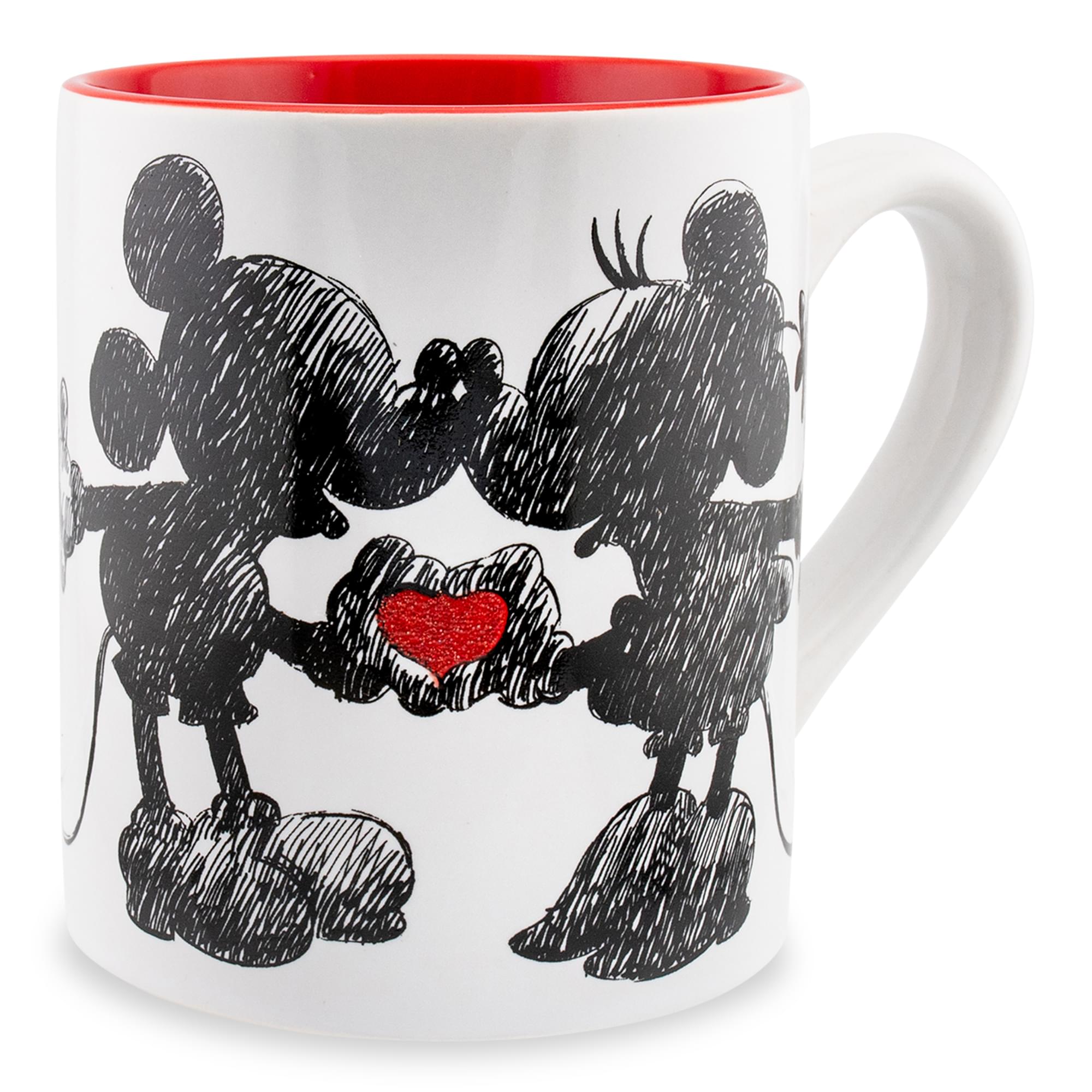 Disney Mickey and Minnie Mouse 14oz Glitter Mug | Free Shipping