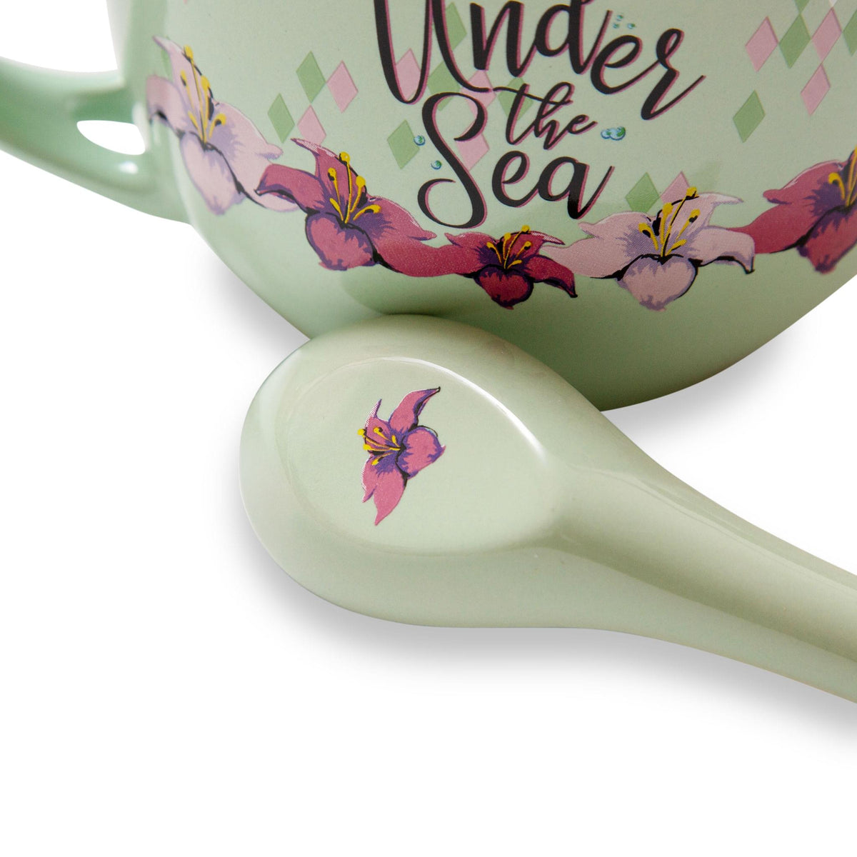 Little Mermaid 24oz Ceramic Soup Mug w/ Spoon | Free Shipping