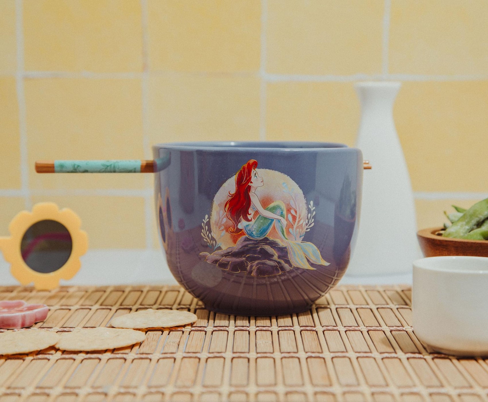 The Little Mermaid 20oz Ramen Bowl with Chopsticks | Free Shipping