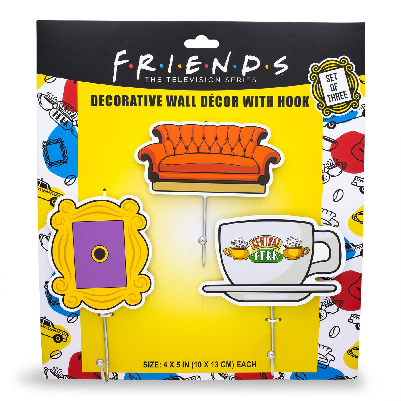 Friends Icons Die-Cut Wall Hooks | Set of 3 | Free Shipping