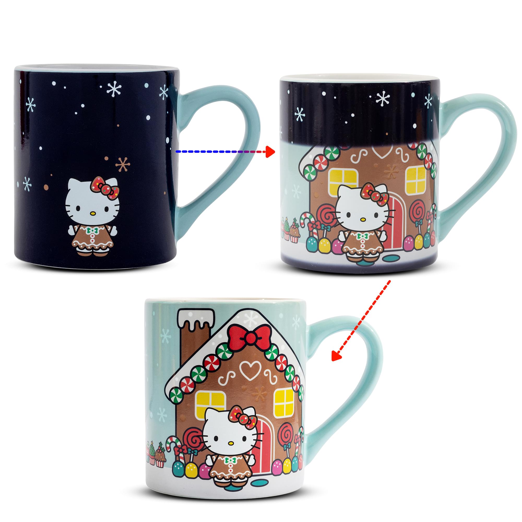 Hello Kitty Gingerbread House Heat Reveal Mug | Free Shipping