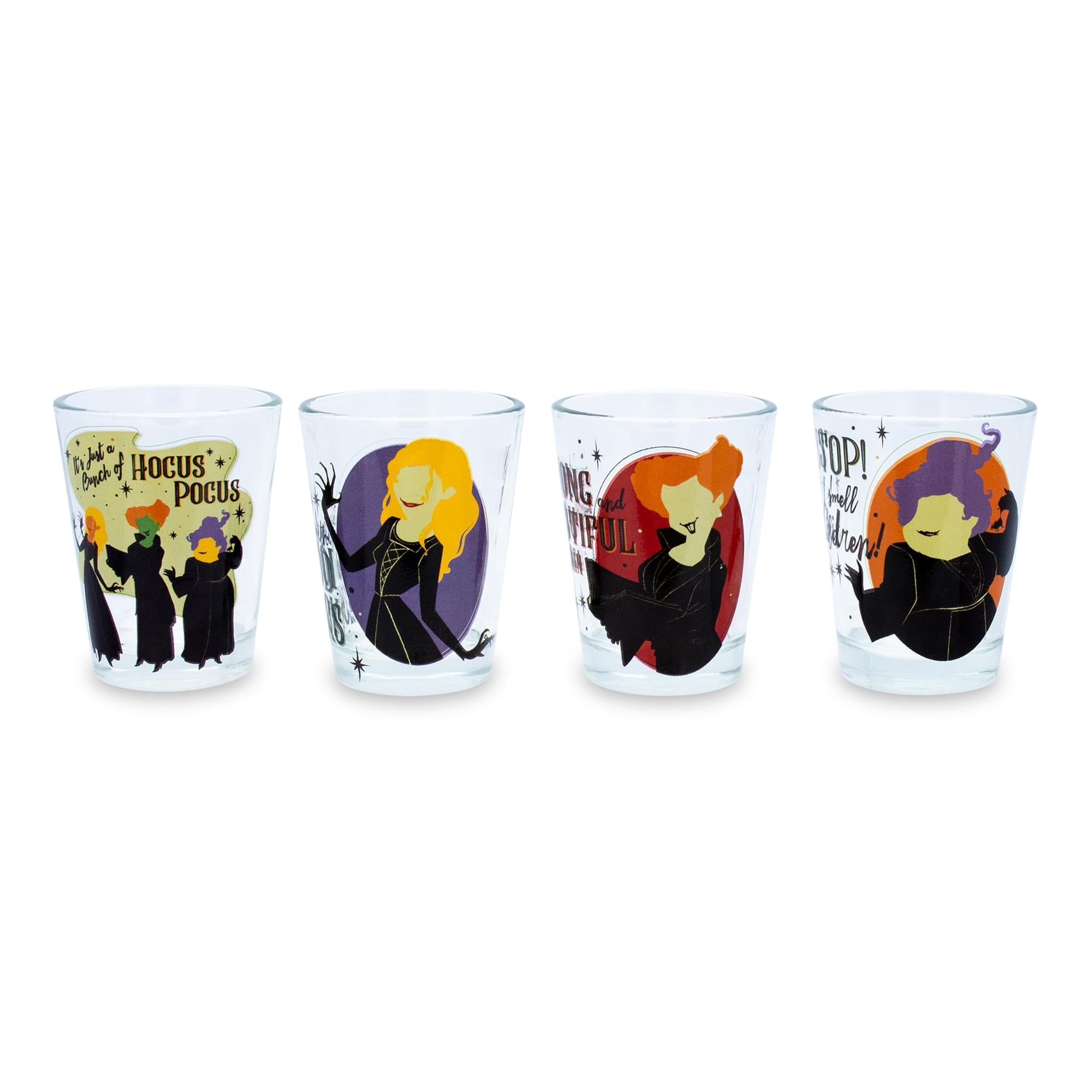 Disney Hocus Pocus 4 Piece Mini Glass Set | Free Shipping