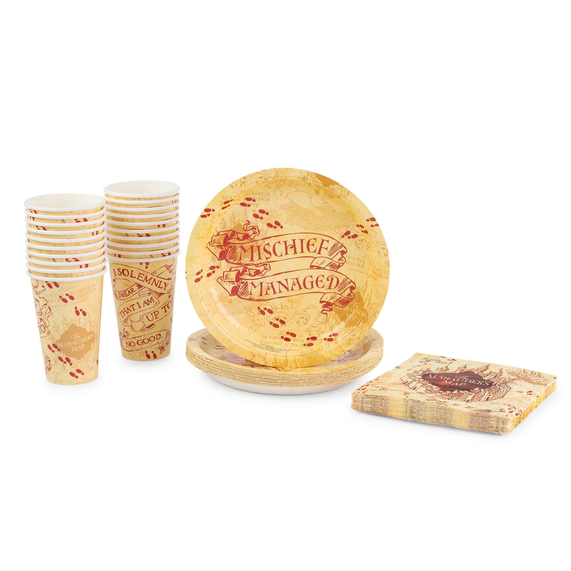 Harry Potter Marauders Map 60 Piece Party Tableware Set | Free Shippin