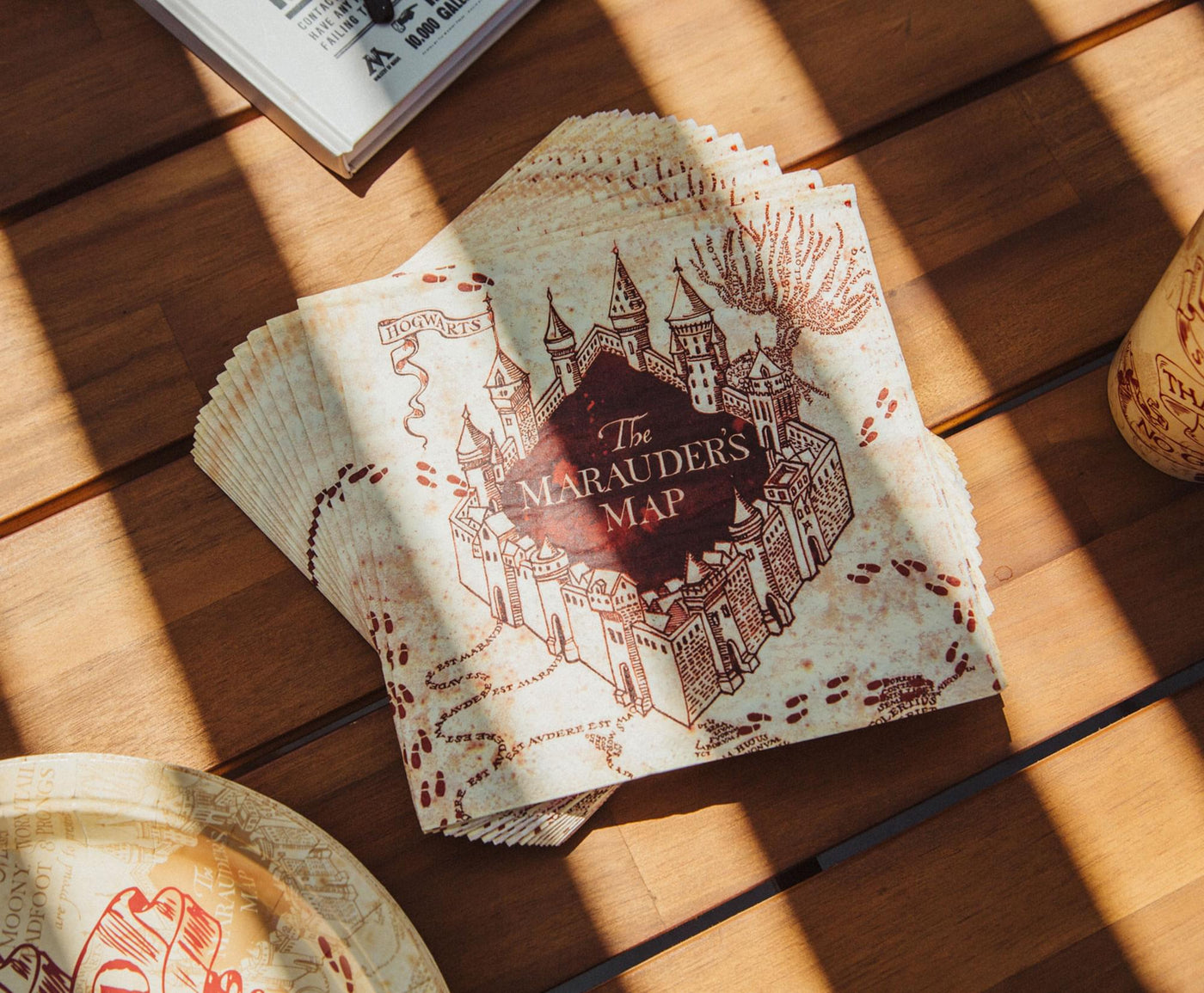Harry Potter Marauders Map 60 Piece Party Tableware Set | Free Shippin