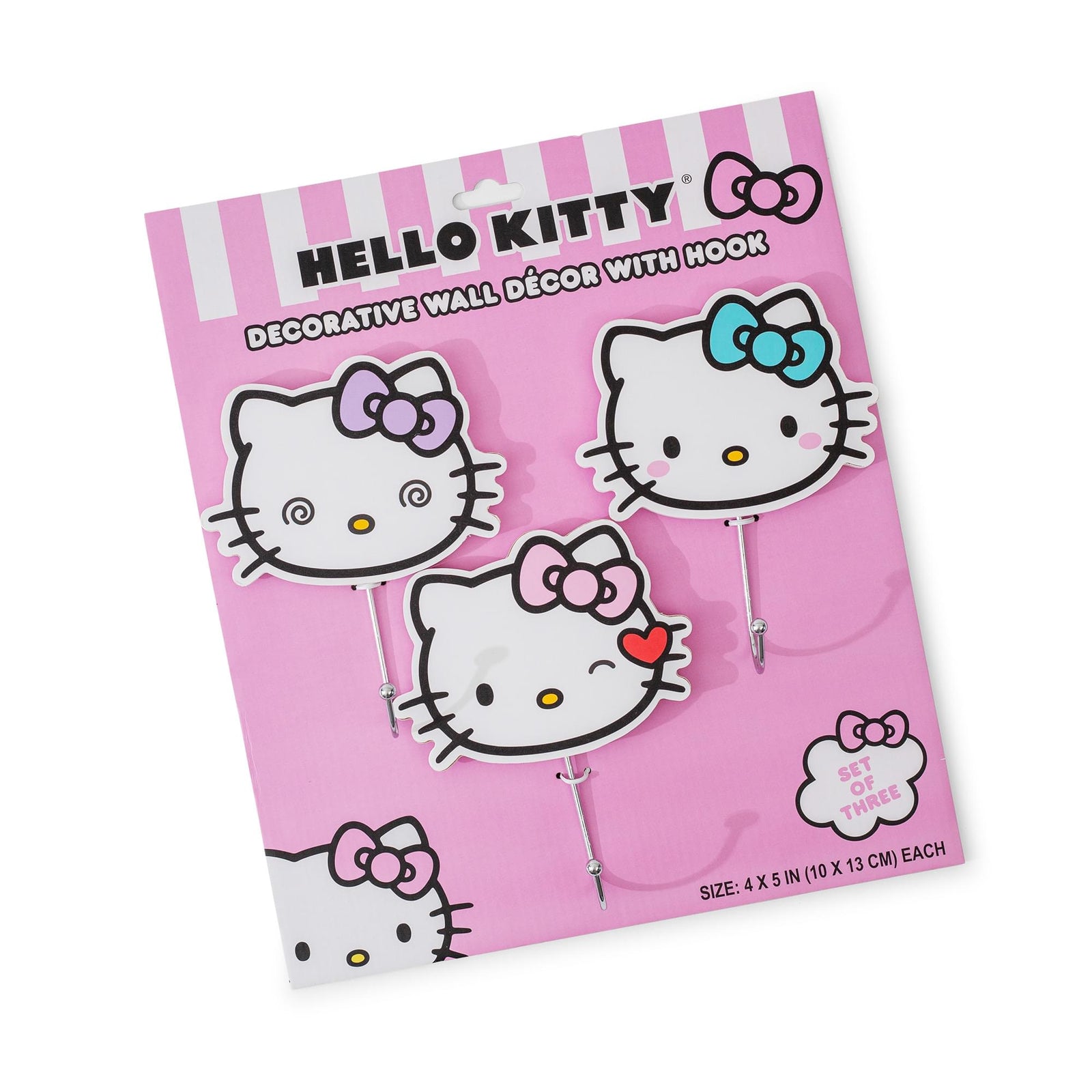 Hello Kitty Multiface Bow 3-Piece Wall Hook Set | Free Shipping