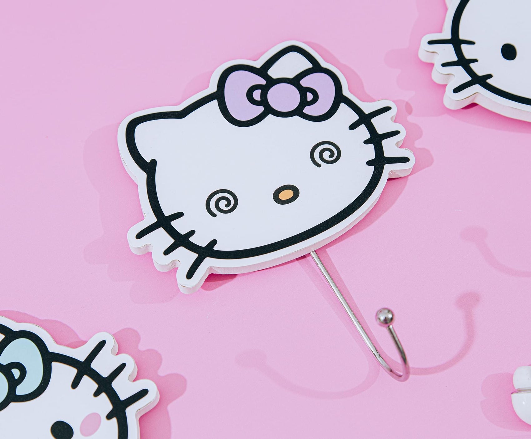 Hello Kitty Multiface Bow 3-Piece Wall Hook Set | Free Shipping