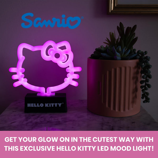 Hello Kitty 6.5 Inch Face and Bow LED Neon | Free Shipping