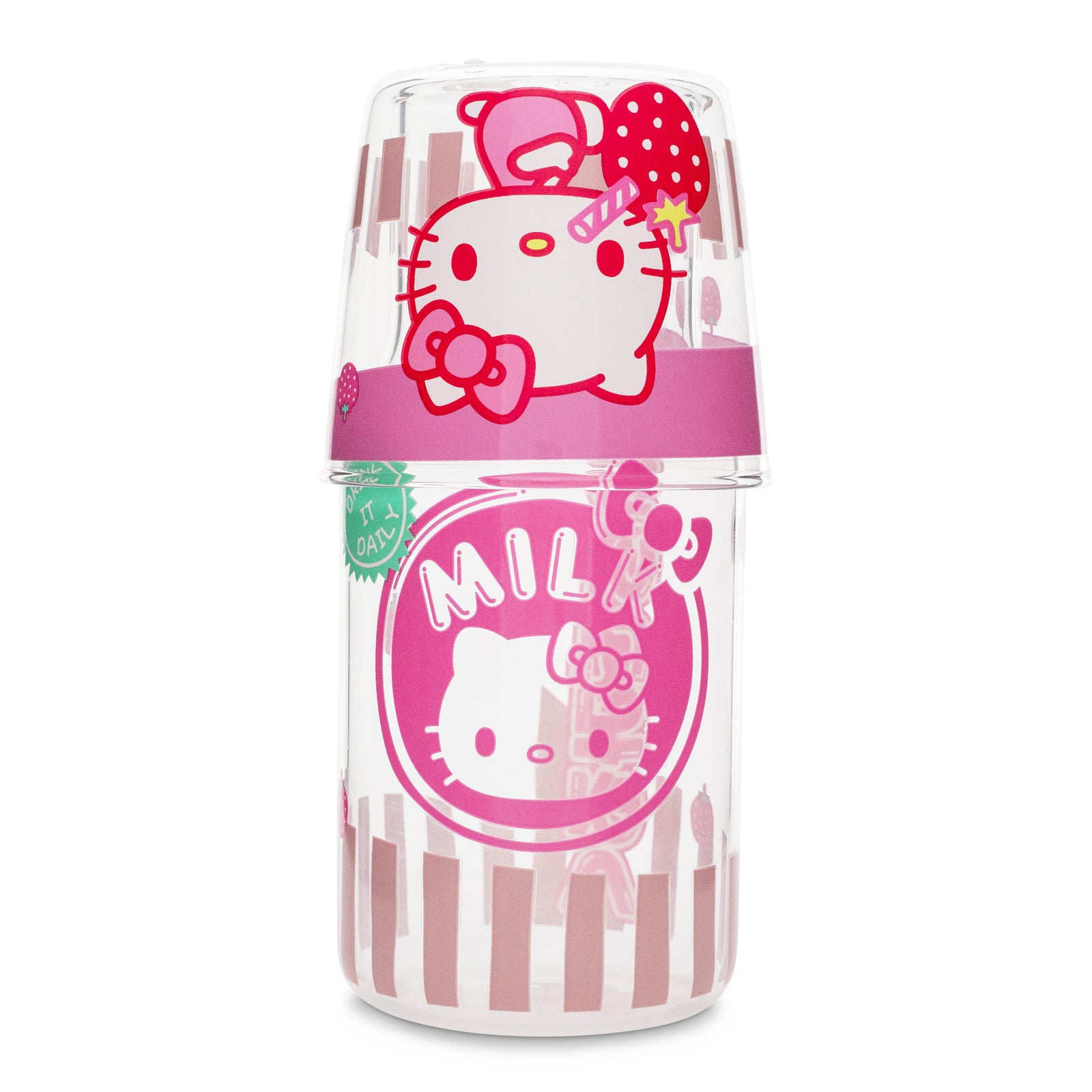 Hello Kitty Milk 18oz Glass Water Pitcher w/ Cup | Free Shipping