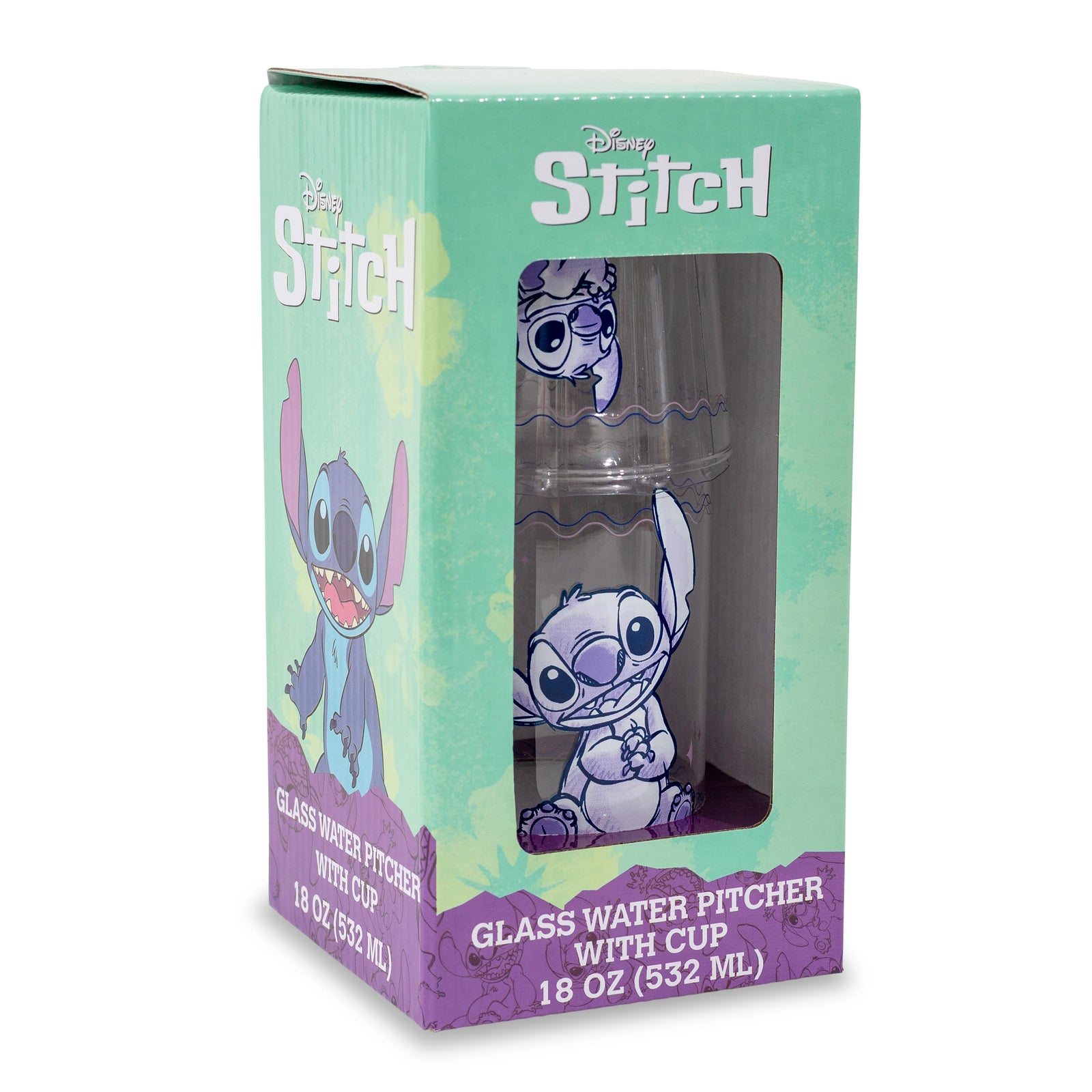 Lilo & Stitch 18oz Glass Water Pitcher w/ Cup | Free Shipping
