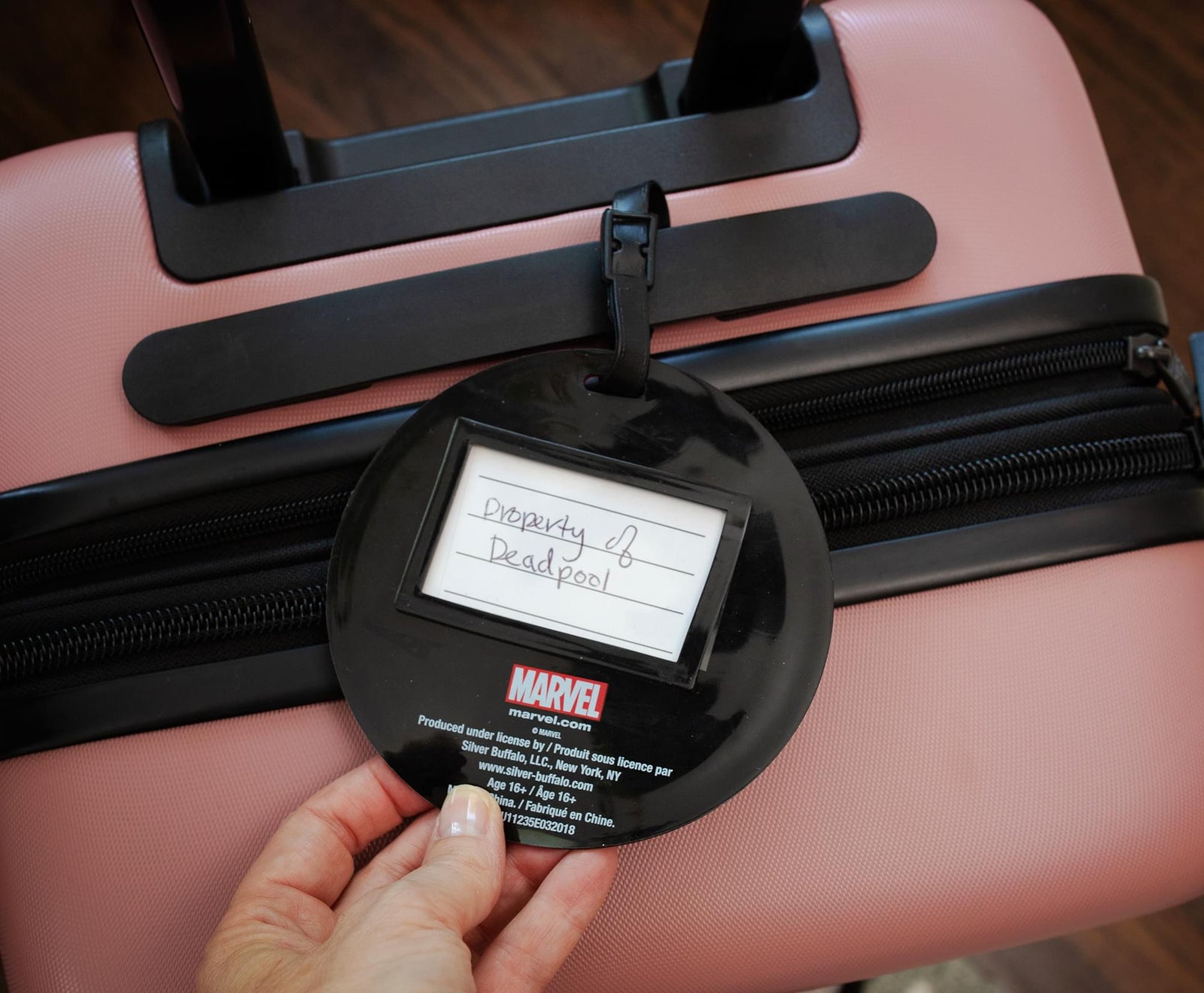 Marvel Deadpool Logo Luggage Tag & Suitcase Label | Free Shipping