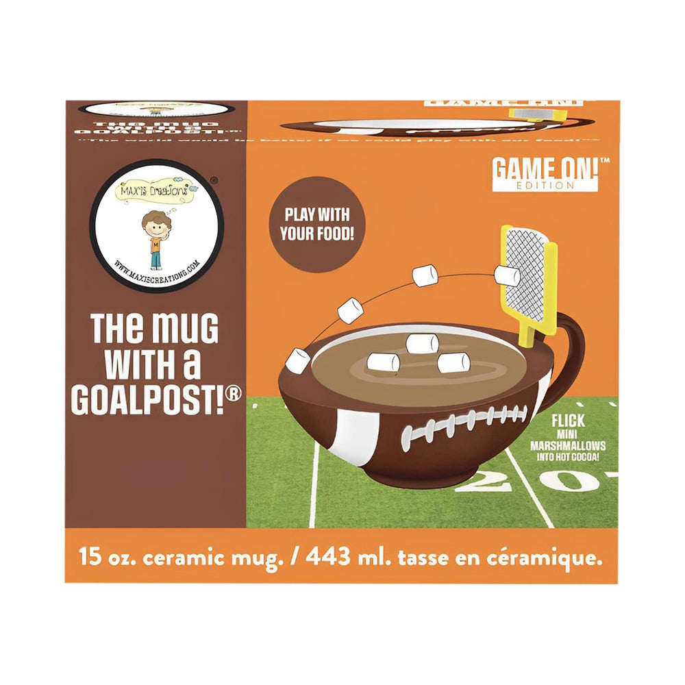 Football Mug With Field Goal 15oz Sculpted Ceramic Mug | Free Shipping