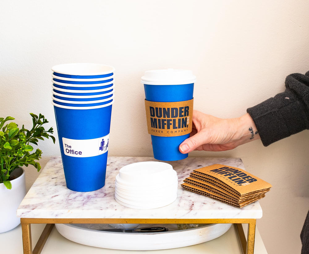 The Office Dunder Mifflin 16oz Paper Travel Cups | Free Shipping