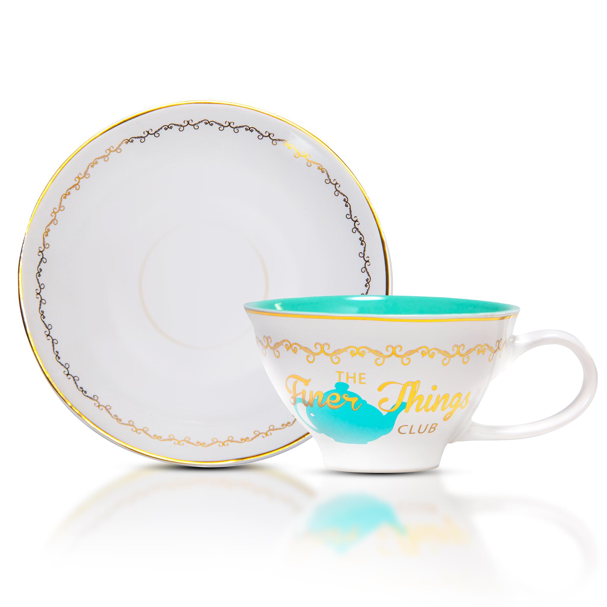 The Office Finer Things Club 12oz Teacup & Saucer | Free Shipping