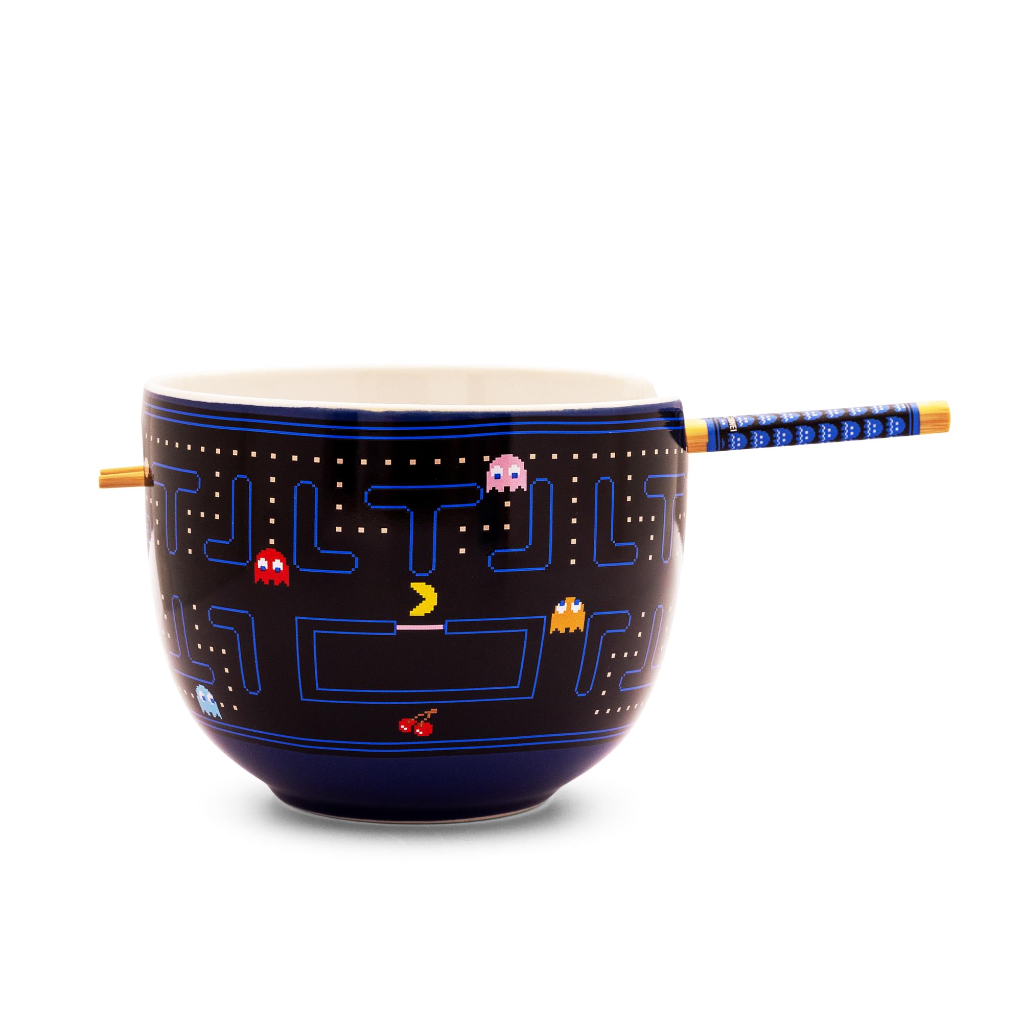 Pac-Man Game Board 20oz Ramen Bowl w/ Chopsticks | Free Shipping