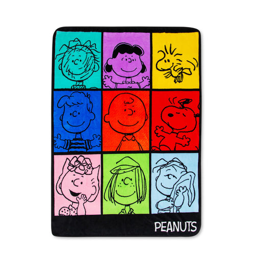 Peanuts Characters 45 x 60 Inch Fleece Throw Blanket | Free Shipping