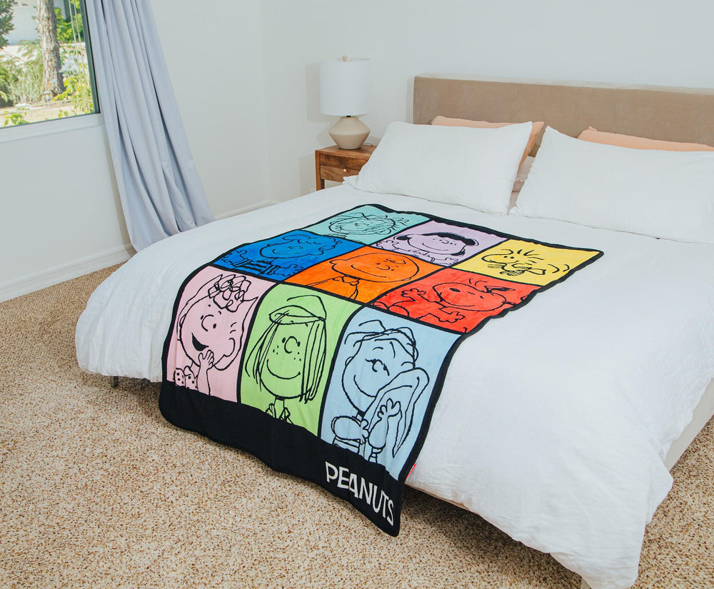 Peanuts Characters 45 x 60 Inch Fleece Throw Blanket | Free Shipping