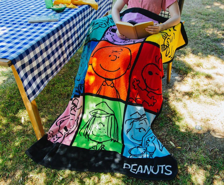 Peanuts Characters 45 x 60 Inch Fleece Throw Blanket | Free Shipping