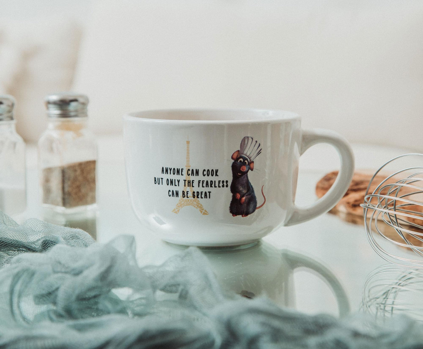 Ratatouille Cook 24oz Ceramic Soup Mug w/ Lid | Free Shipping