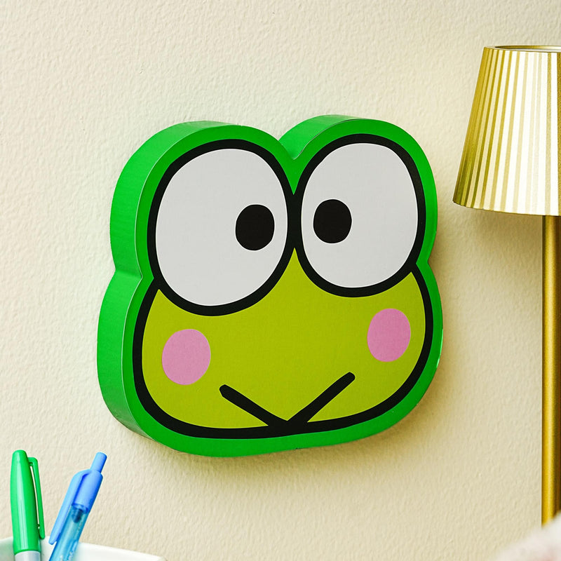 Sanrio Keroppi Face Die Cut MDF Wood Wall Art | Free Shipping