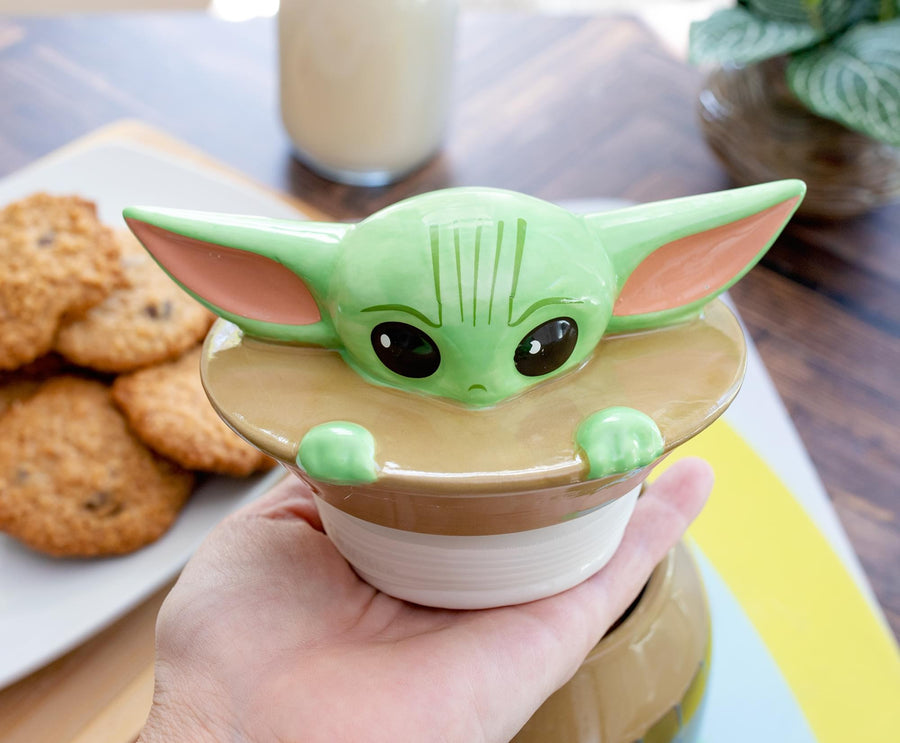 Star Wars Grogu 6 Inch Sculpted Ceramic Snack Jar | Free Shipping