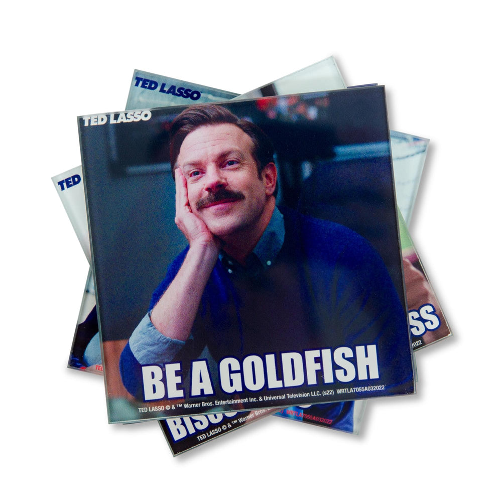 Ted Lasso Quotes 4 Piece Glass Coaster Set | Free Shipping