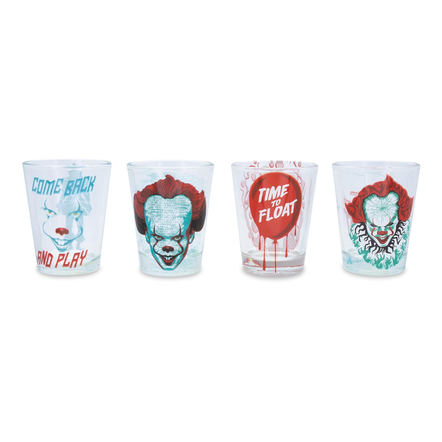 IT Pennywise & Quotes 4 Piece 1.5oz Mini Glass Set | Free Shipping