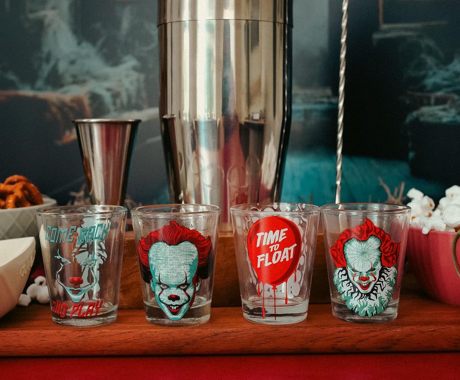 IT Pennywise & Quotes 4 Piece 1.5oz Mini Glass Set | Free Shipping