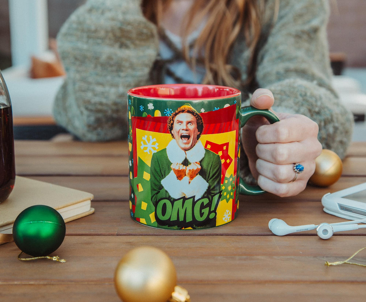 Elf Movie OMG Santa 20oz Jumbo Ceramic Coffee Mug | Free Shipping