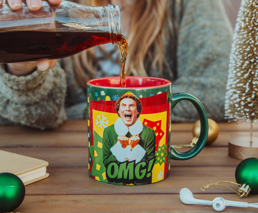 Elf Movie OMG Santa 20oz Jumbo Ceramic Coffee Mug | Free Shipping
