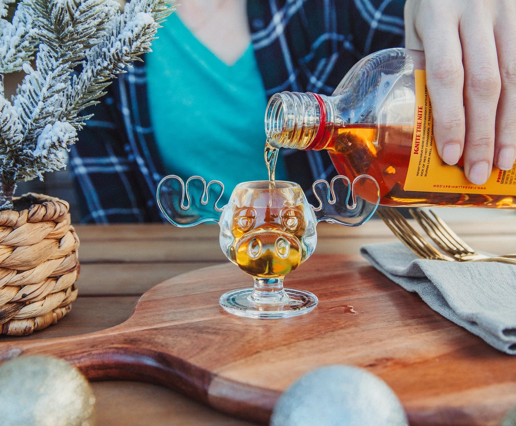 Christmas Vacation Moose Head Shot Glass Set of 12 | Free Shipping