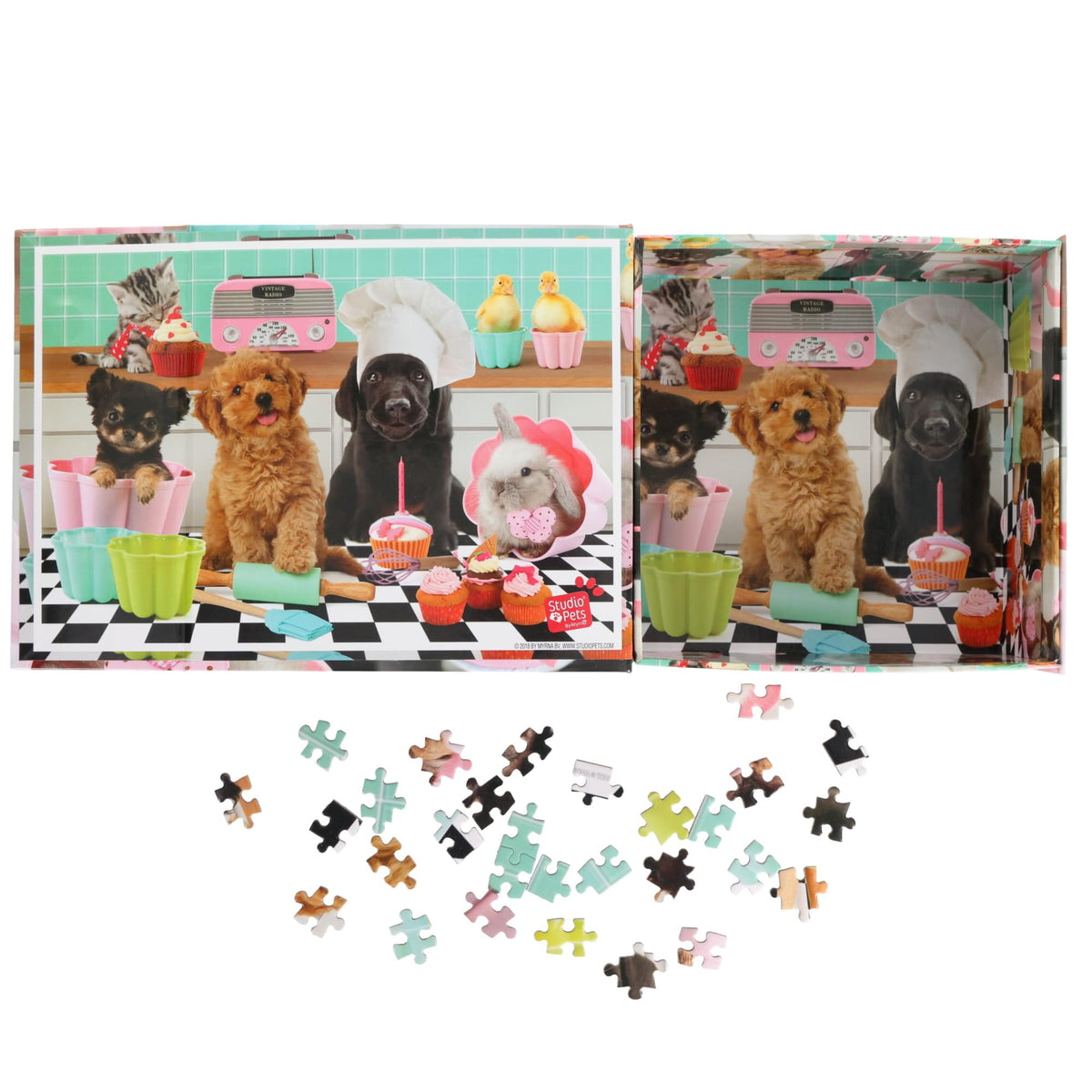 Set of 2 500 Piece Jigsaw Puzzles | Dogs Having Fun | Free Shipping