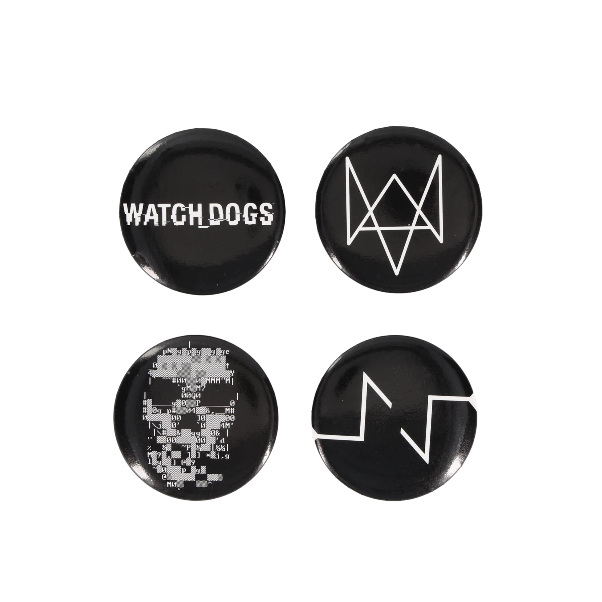 Watch Dogs 1-1/2" Logo Pins, Set of 4 | Free Shipping