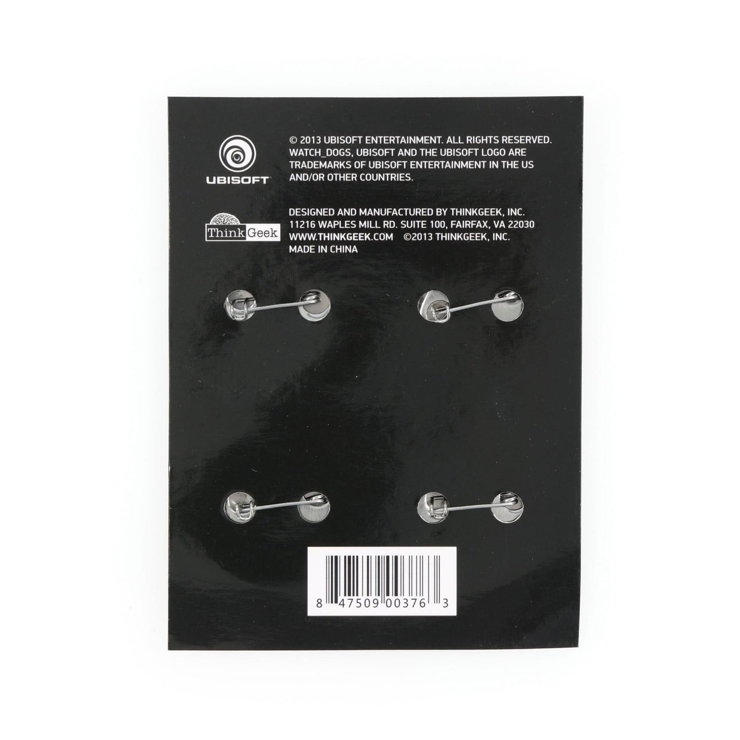 Watch Dogs 1-1/2" Logo Pins, Set of 4 | Free Shipping