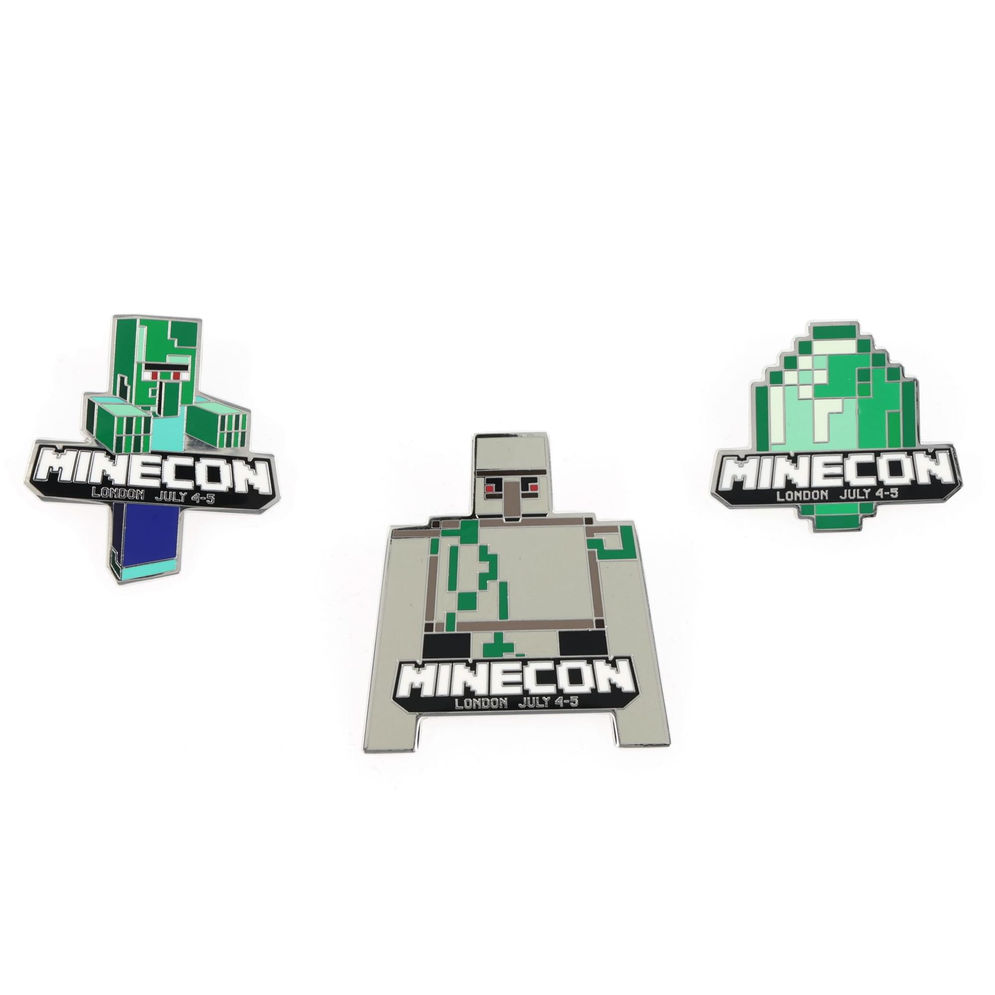 Minecraft Minecon 2015 Exclusive Pin Set of 3 | Free Shipping