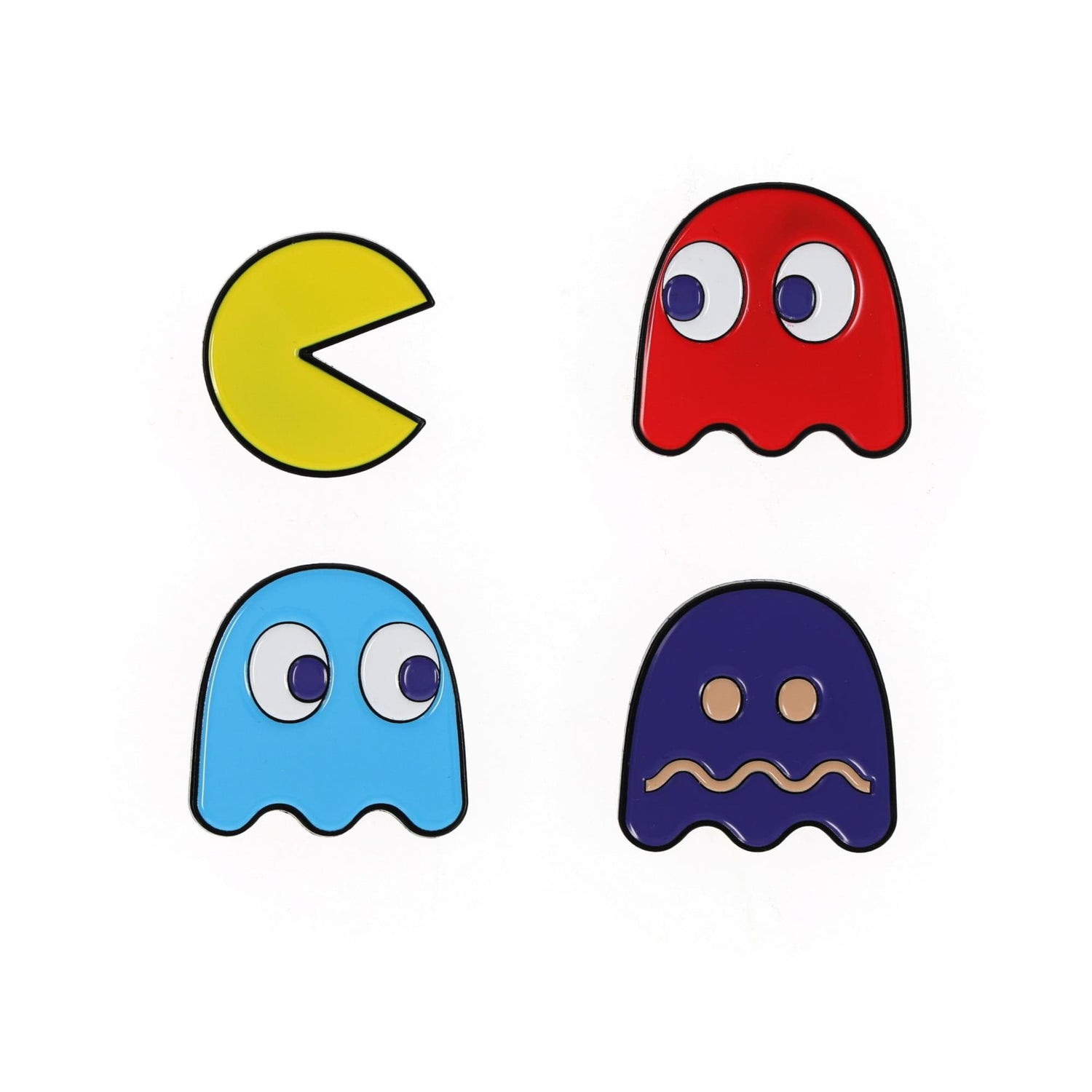 Pac-Man Classic Characters Enamel Pin Set of 4 | Free Shipping
