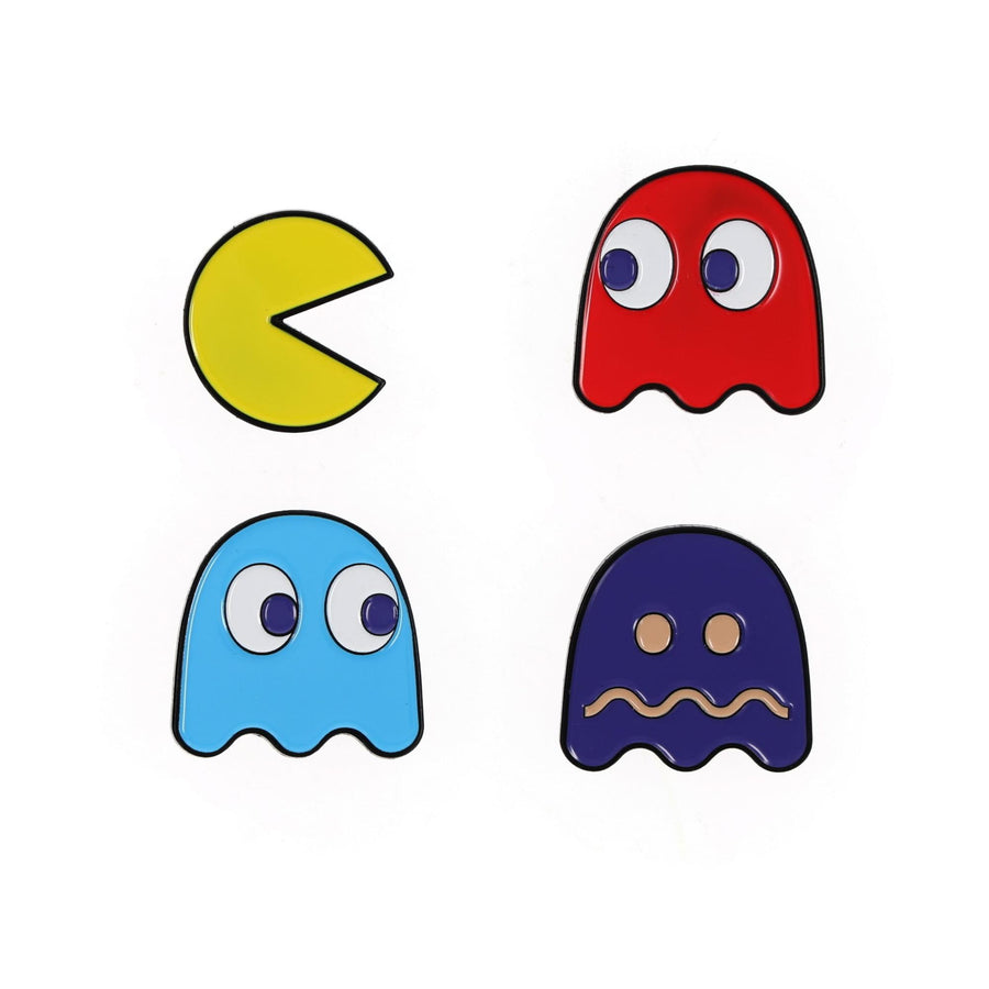 Pac-Man Classic Characters Enamel Pin Set of 4 | Free Shipping