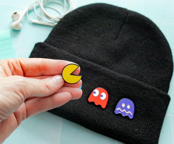 Pac-Man Classic Characters Enamel Pin Set of 4 | Free Shipping