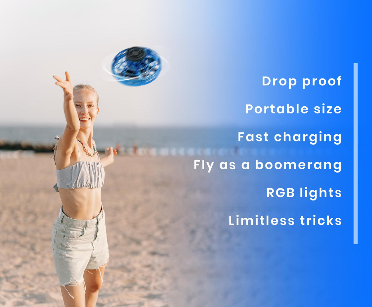 Flying Boomerang Drone | Blue | Free Shipping