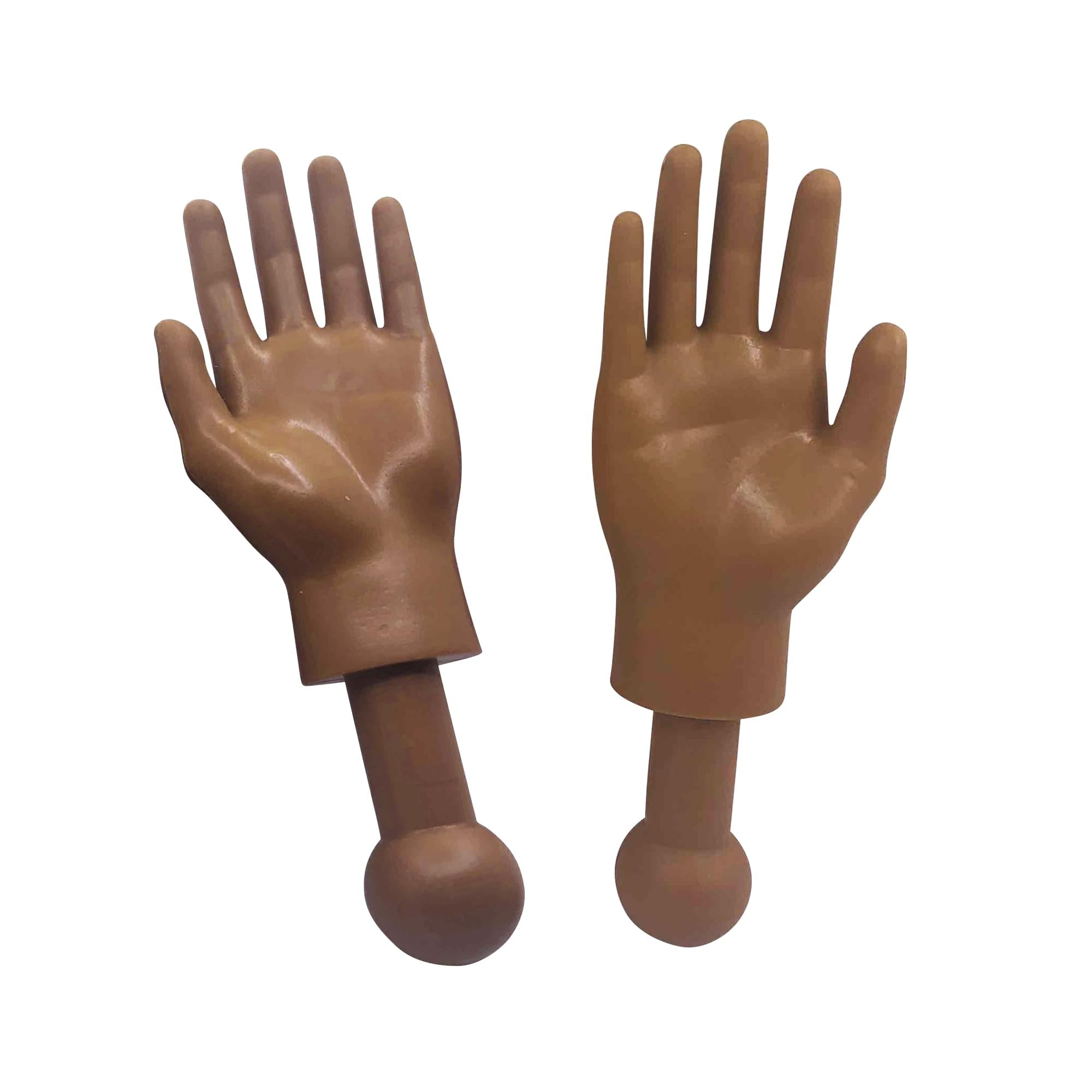Tiny Hands Left And Right Hands Deep Brown Free Shipping