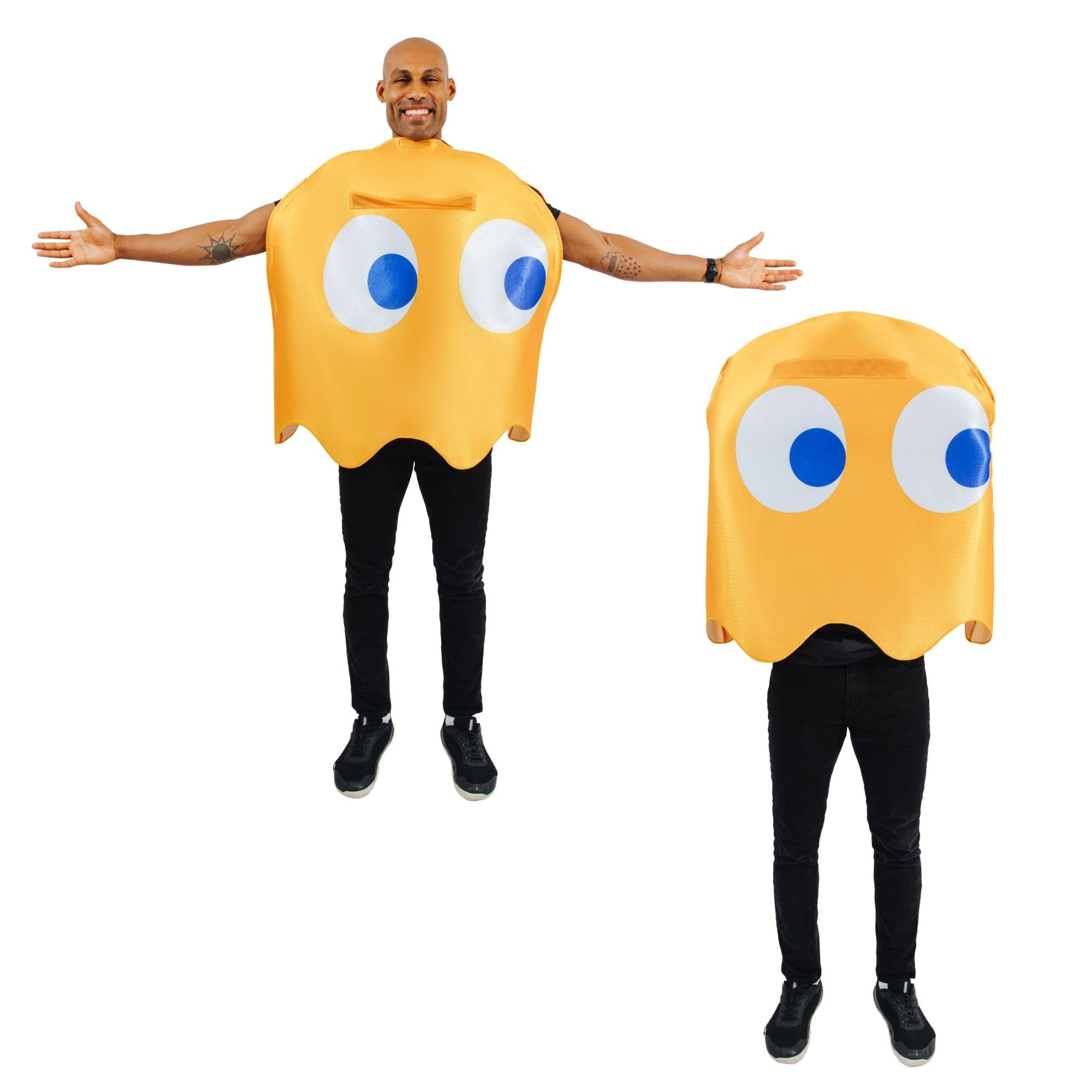 Pac-Man Orange Ghost Adult Costume | One Size Fits Most | Free Shippin