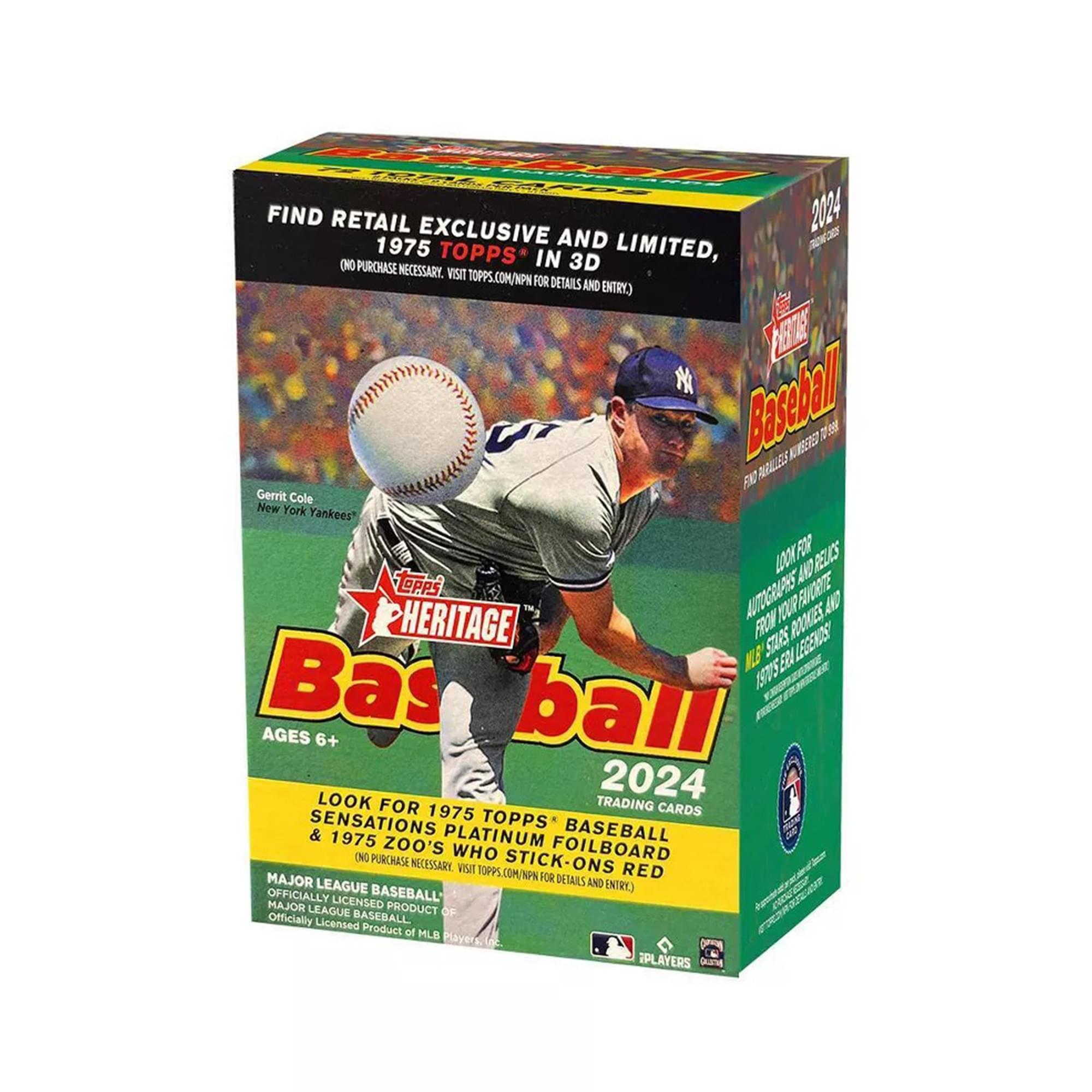 MLB 2024 Topps Heritage Baseball Value Box | Free Shipping