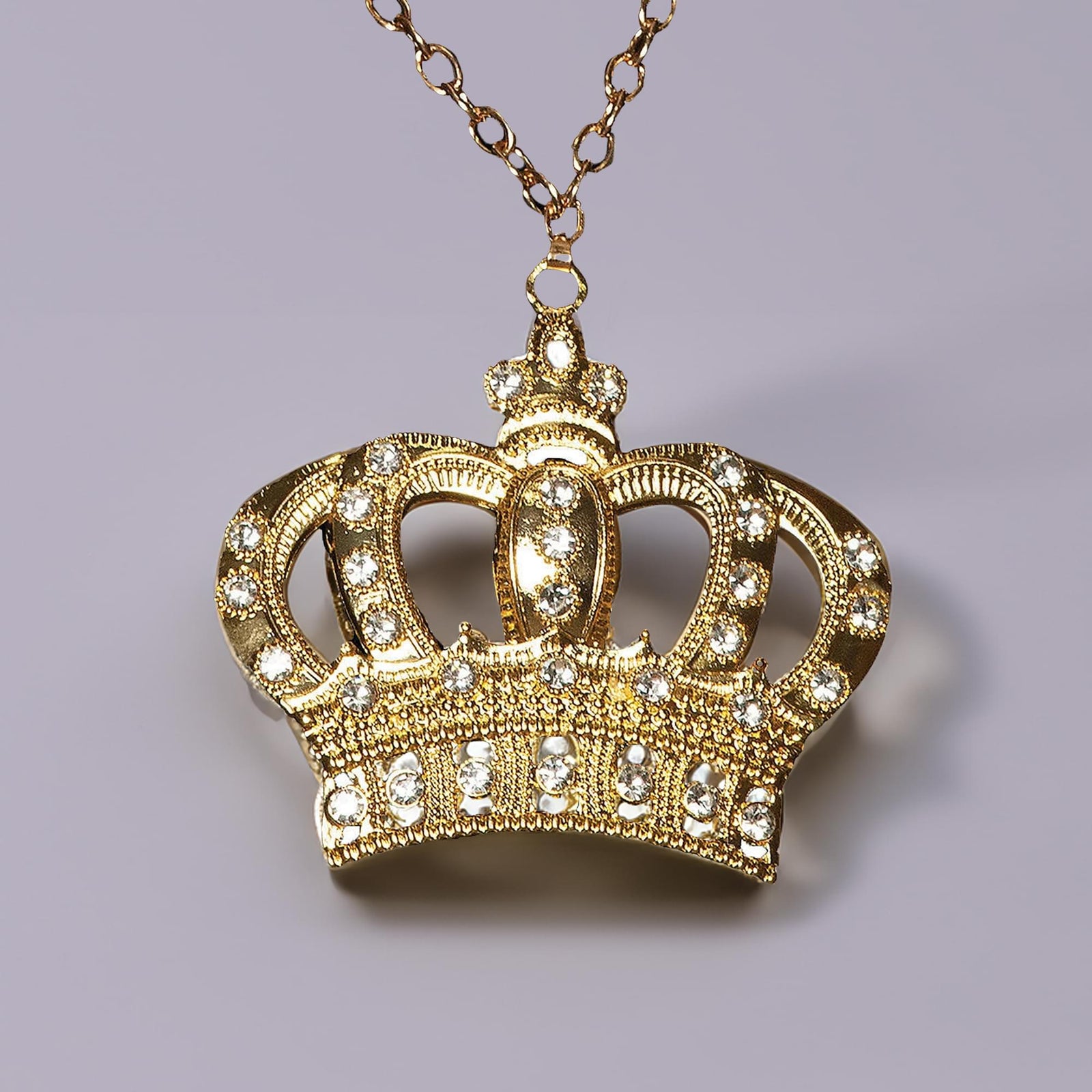 Gold Crown Necklace Costume Jewelry | Free Shipping