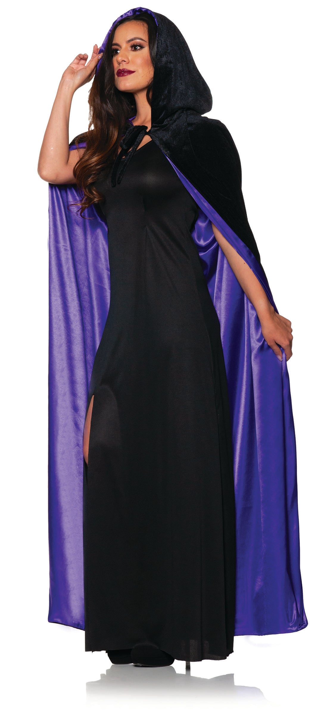 Black & Purple Adult Costume Cape | One Size | Free Shipping