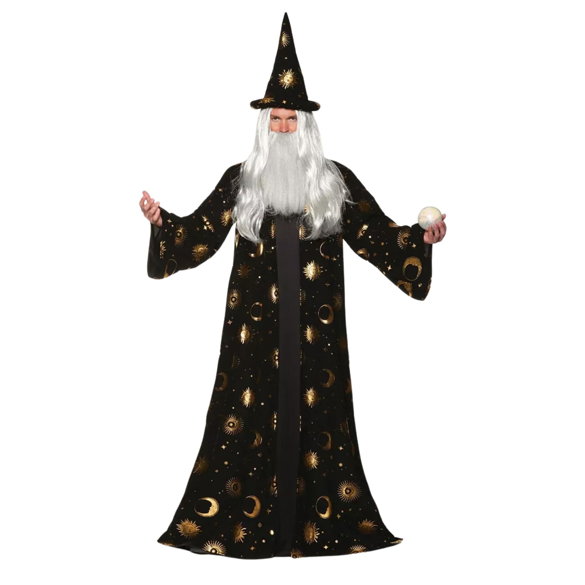 Celestial Wizard Robe -Black Adult Costume | Free Shipping