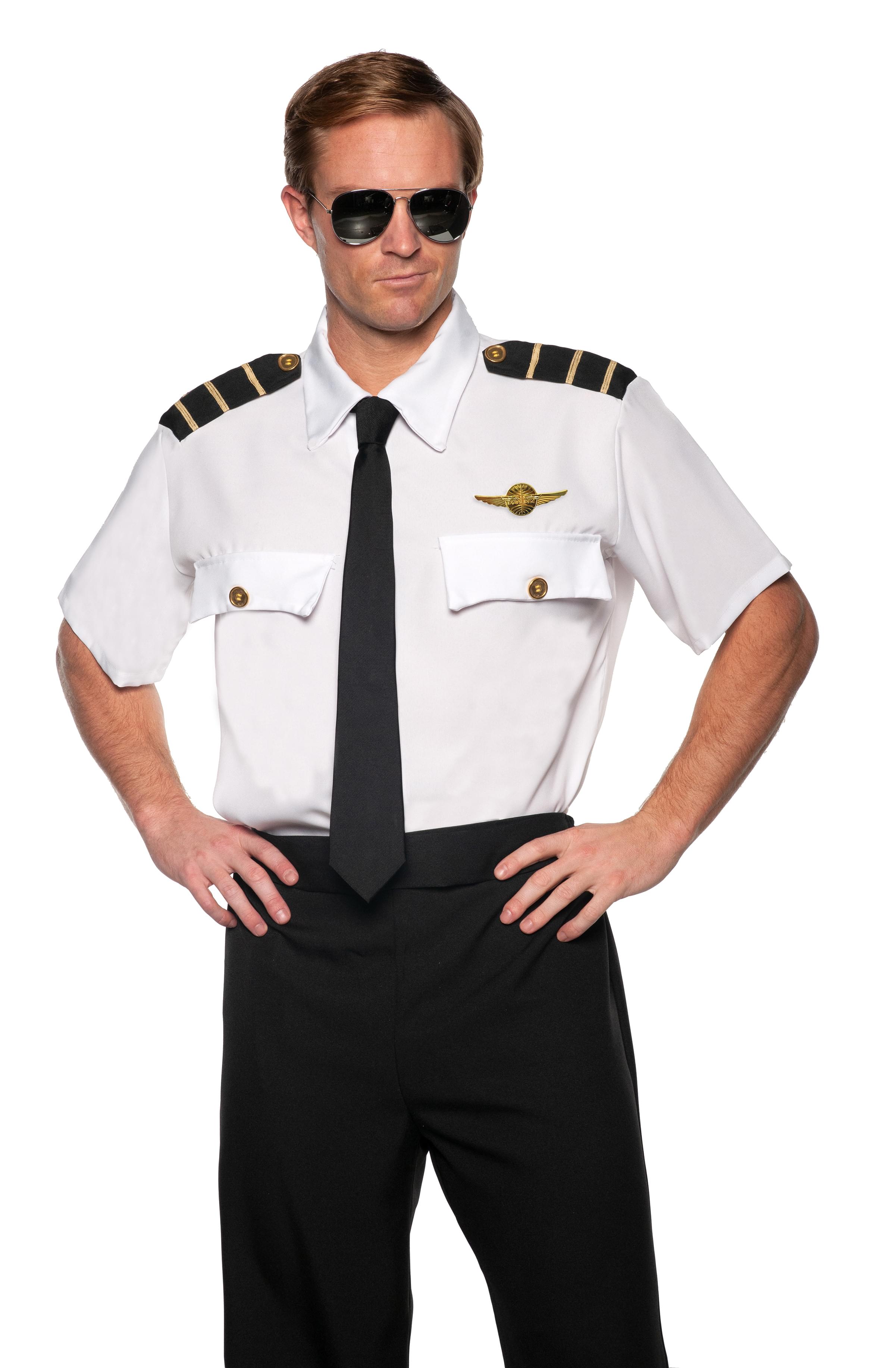 Pan Am Pilot Shirt Adult Costume | Free Shipping