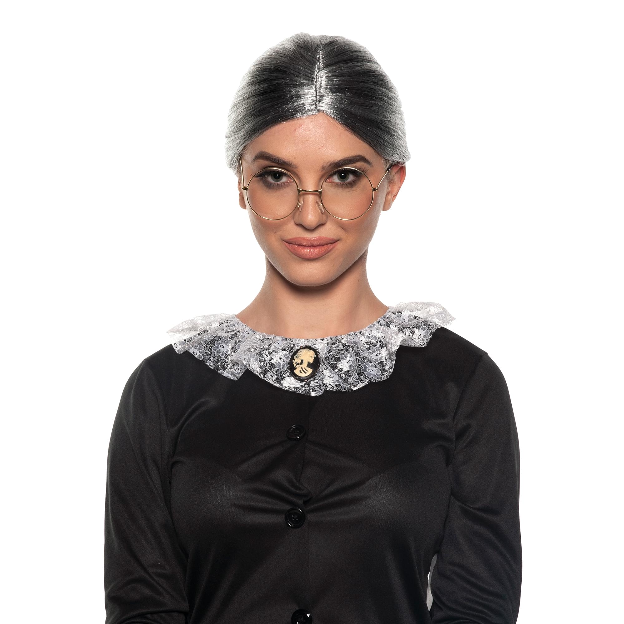 Old Lady Bun Adult Costume Wig | Free Shipping