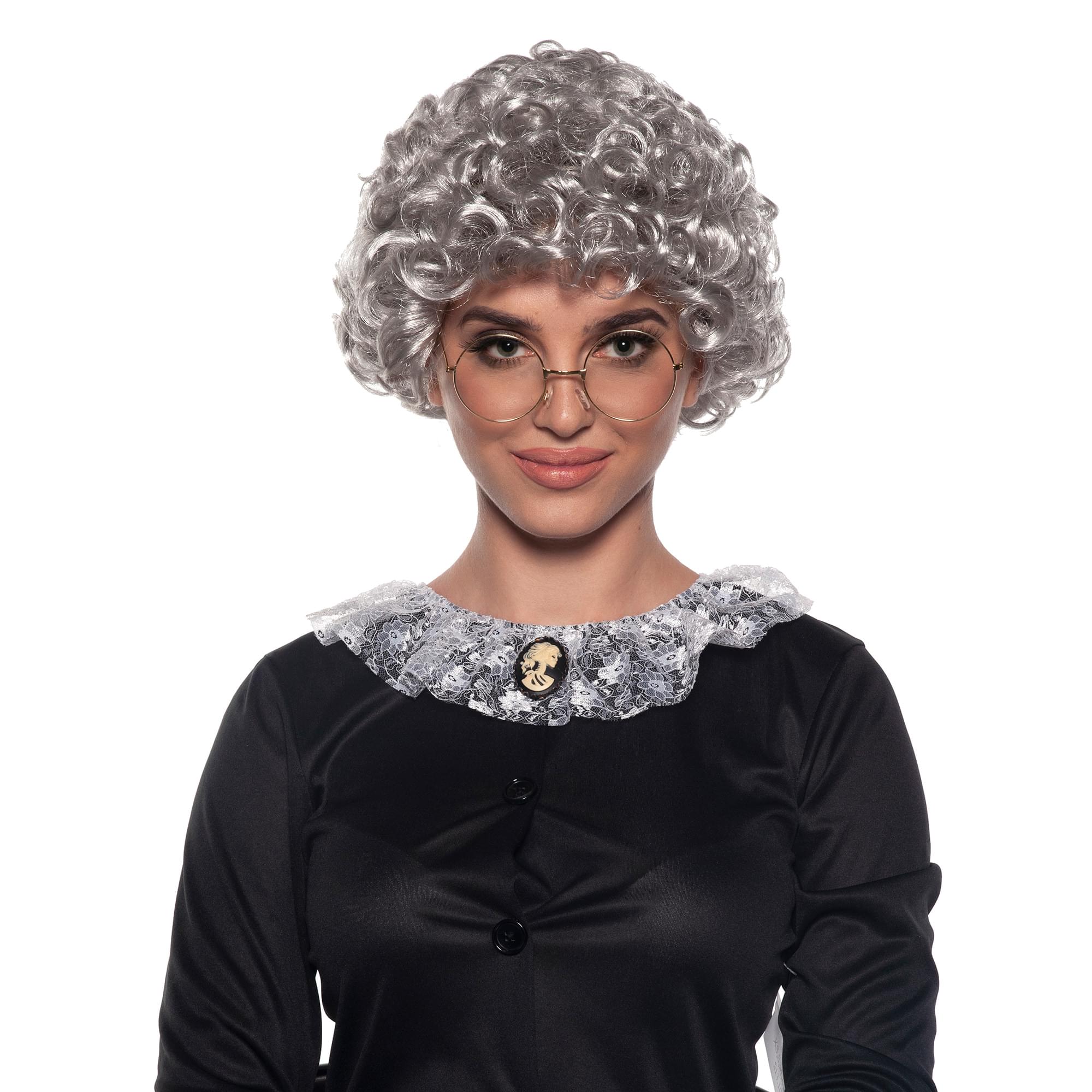 Old Lady Curls Adult Costume Wig | Free Shipping