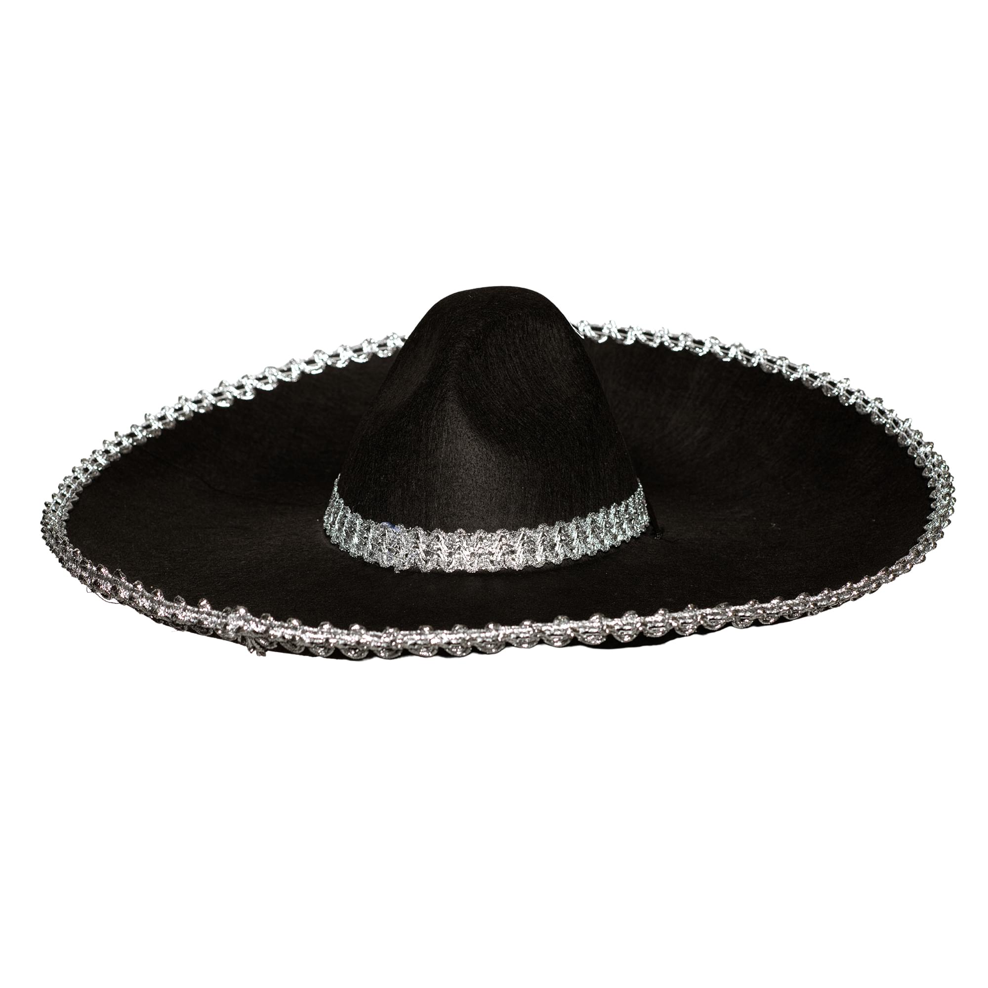 Sombrero w/ Silver Metallic Trim Adult Costume Hat | Free Shipping