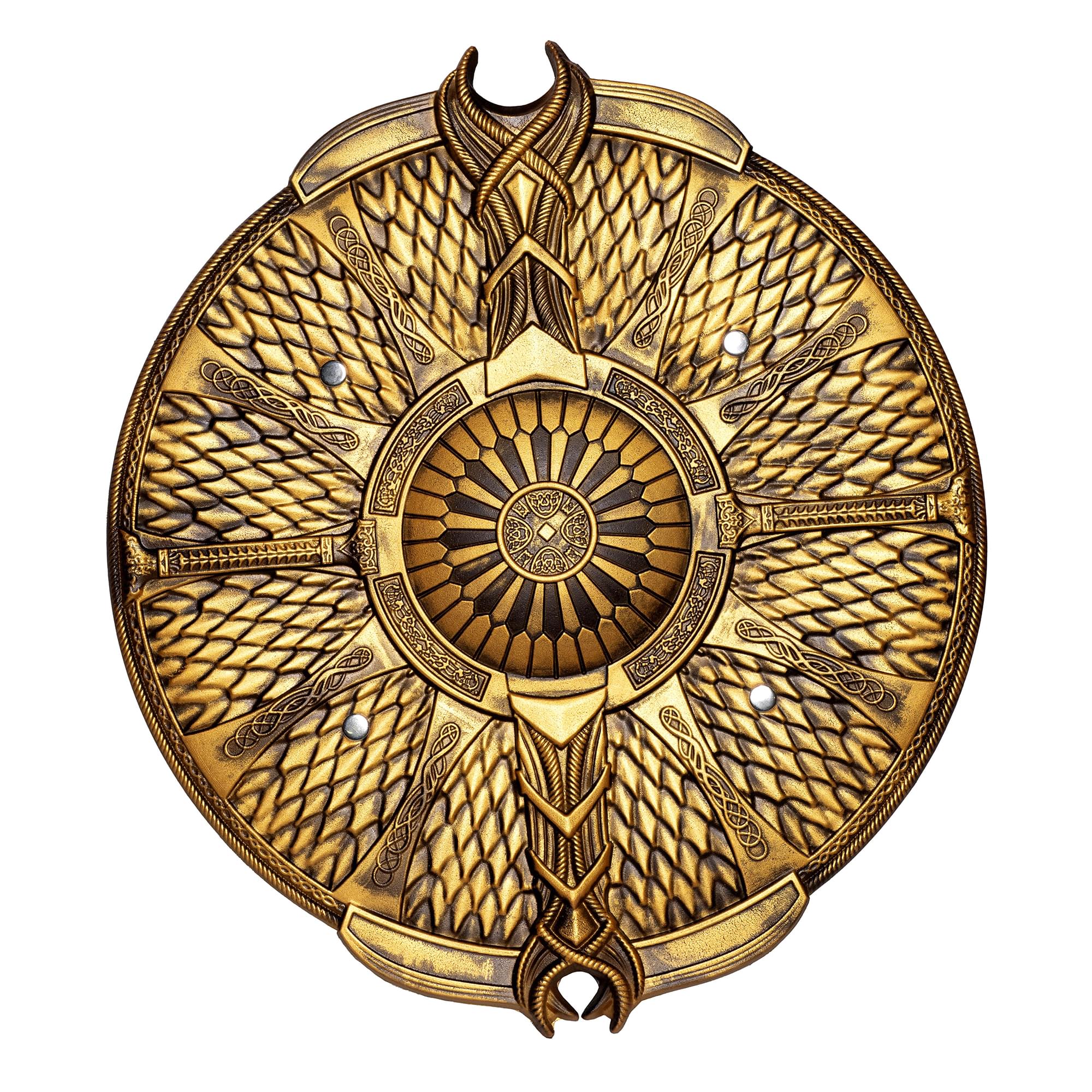 Gold Circle Shield 20 Inch Foam Costume Accessory | Free Shipping