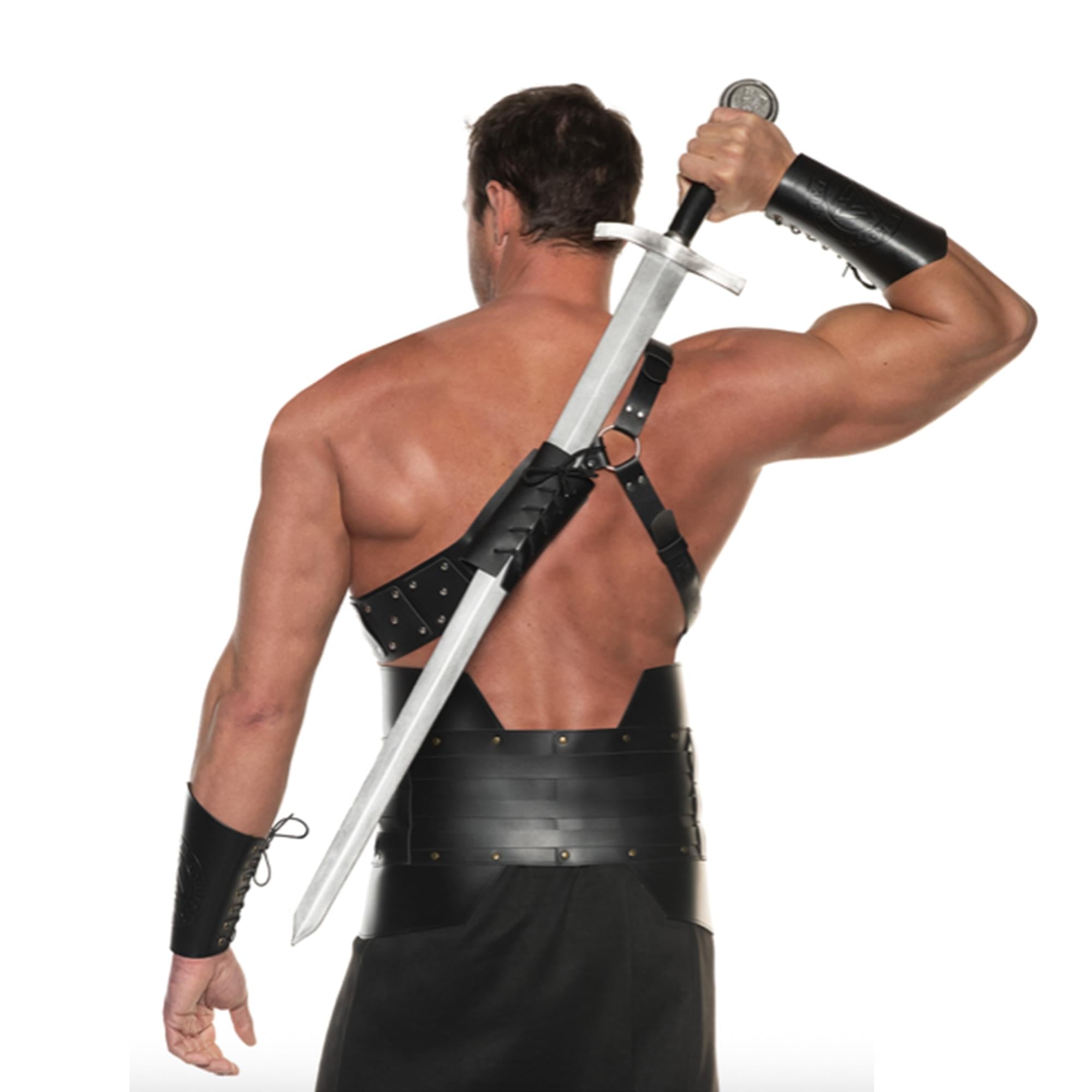 Black Celtic Sword Back Sheath Costume Accessory | Free Shipping